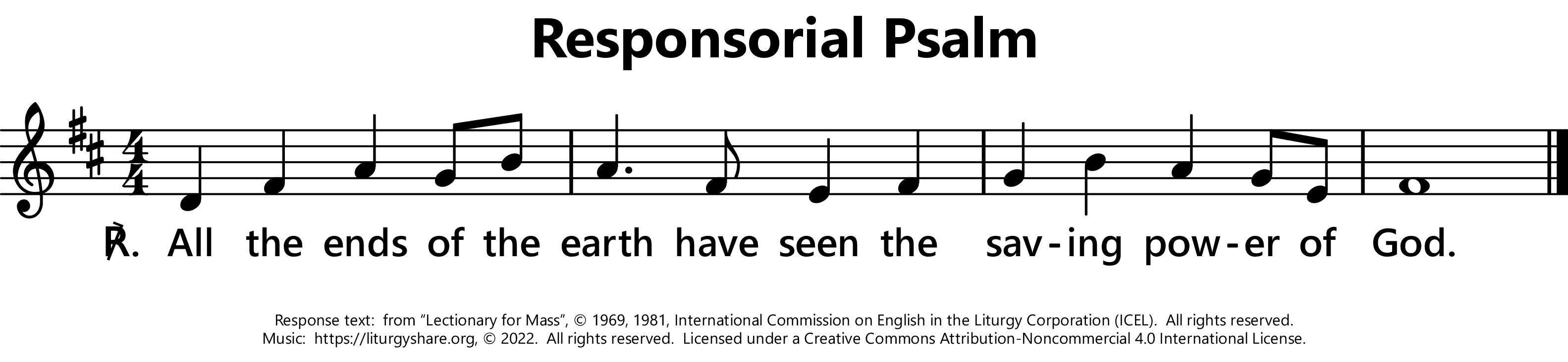 The Nativity of the Lord, at the Mass during the Day: Responsorial Psalm